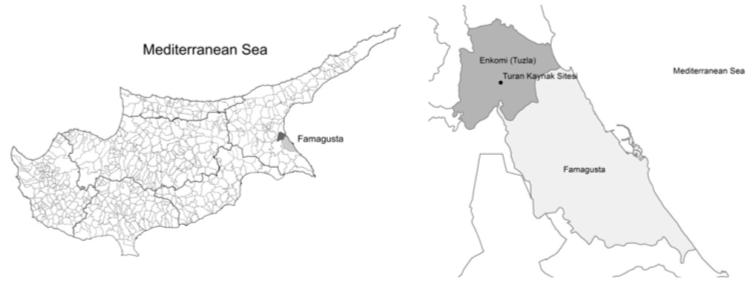 Figure 1. Cyprus Map, location of Famagusta city and “Turan Kaynak ...